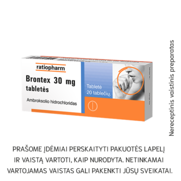 Brontex 30 mg tabletės N20 – Nebeskauda.lt